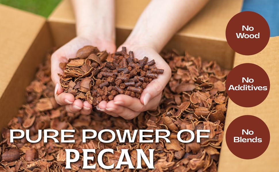 Smokin' Pecan; Pecan Shell Pellets - 20lb Box - Smoke Daddy Inc. - BBQ ...